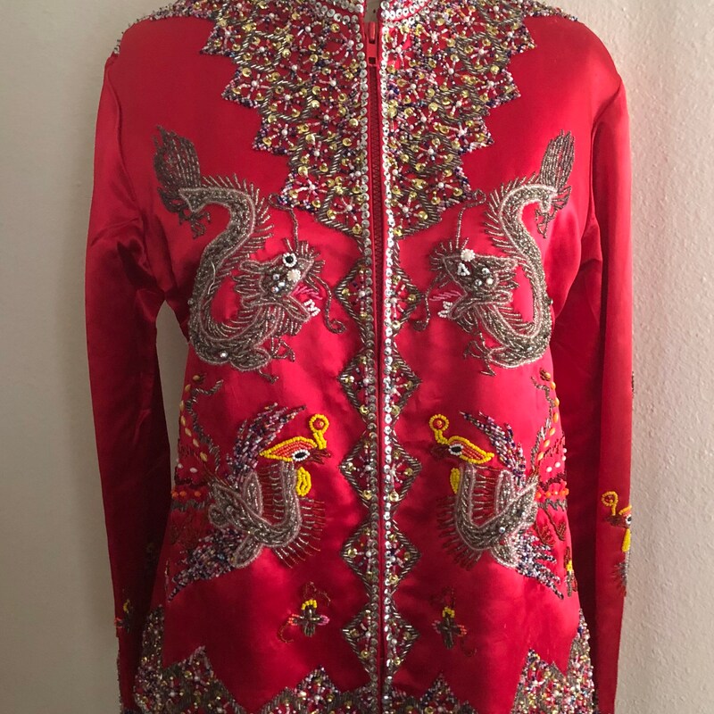 Beaded Silk Jacket - Etsy