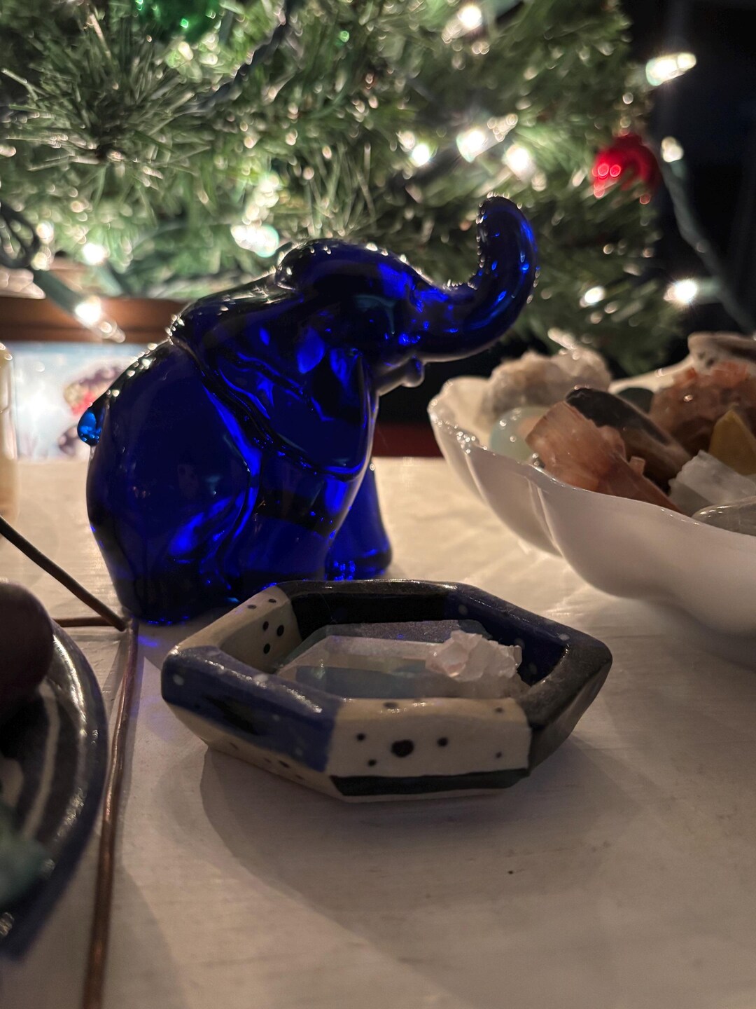 Vintage Cobalt Blue Glass Elephant Figurine - Etsy