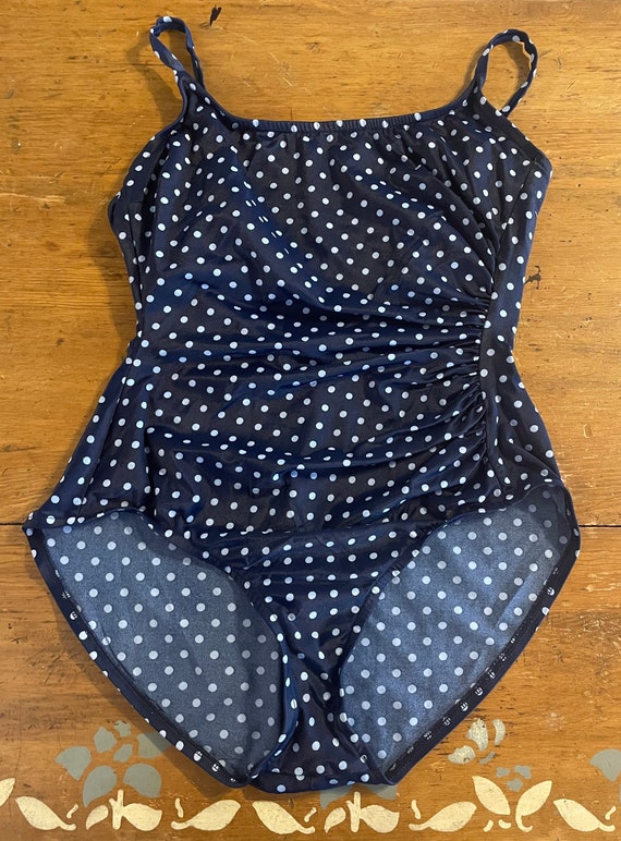 Vintage Plus Size Polka Dot Swimsuit By Sandcastle By… Gem
