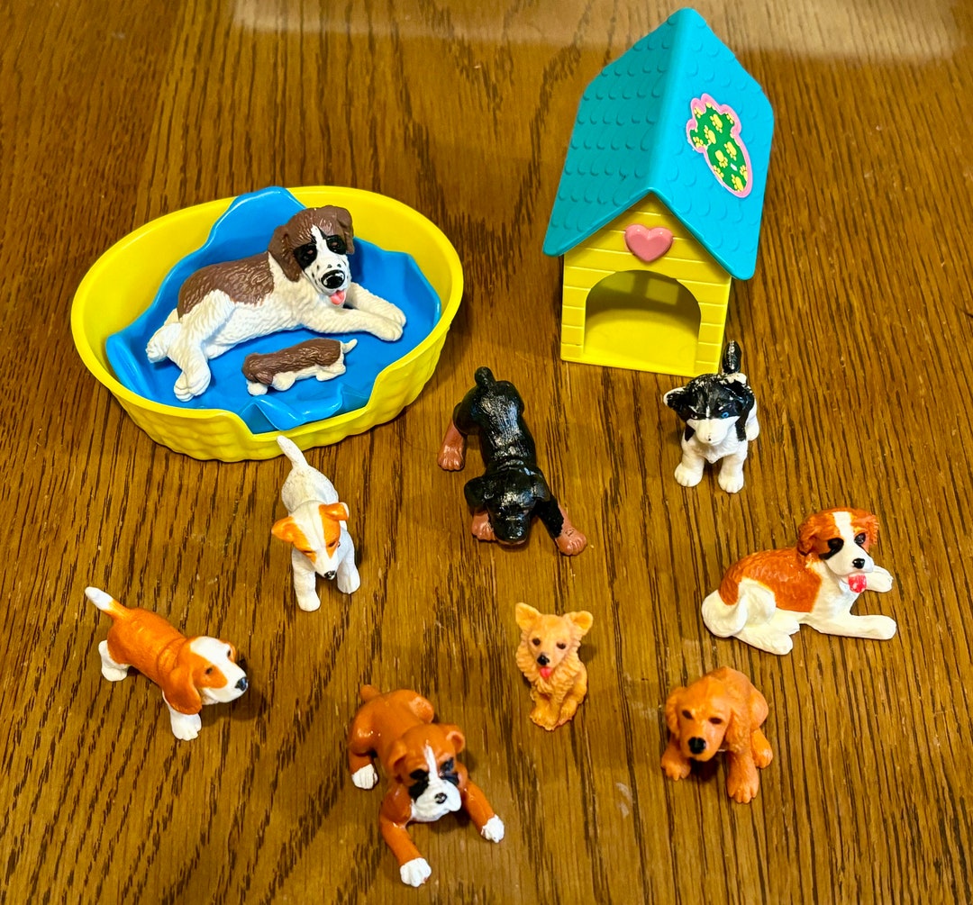 Vintage Lot of 90s MEG Hasbro Puppy in My Pocket Dog Figures and ...