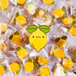 Pines Puffy Lemon Accessory Golden Metal Brooch Lemon - Etsy