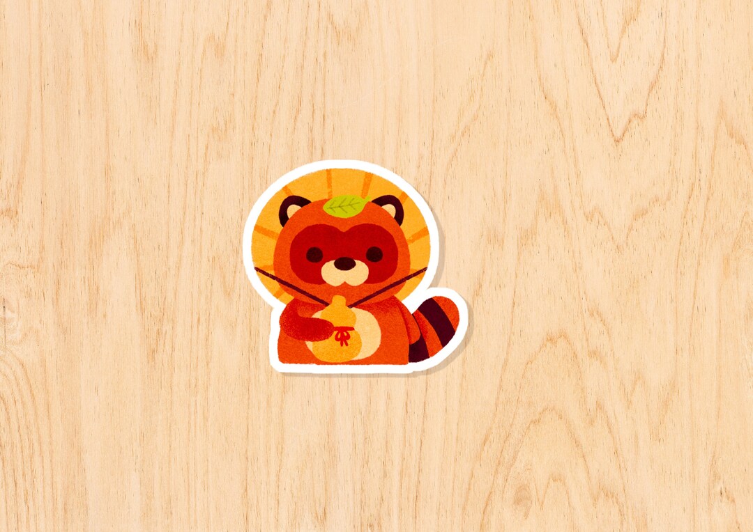 Tanuki Yokai Sticker | 3.5 X 3.5cm | Japanese Forest Spirit Matte ...