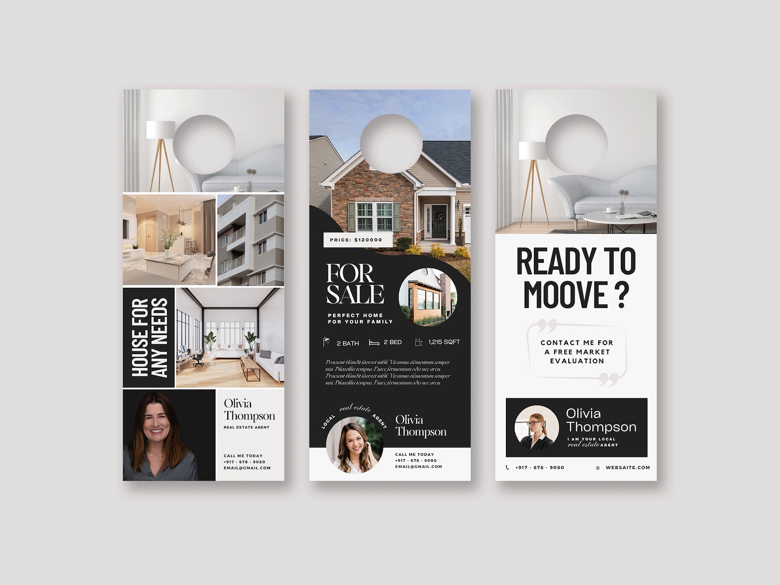 Real Estate Door Hanger Realtor Door Knocker Neighborhood Flyer Real ...