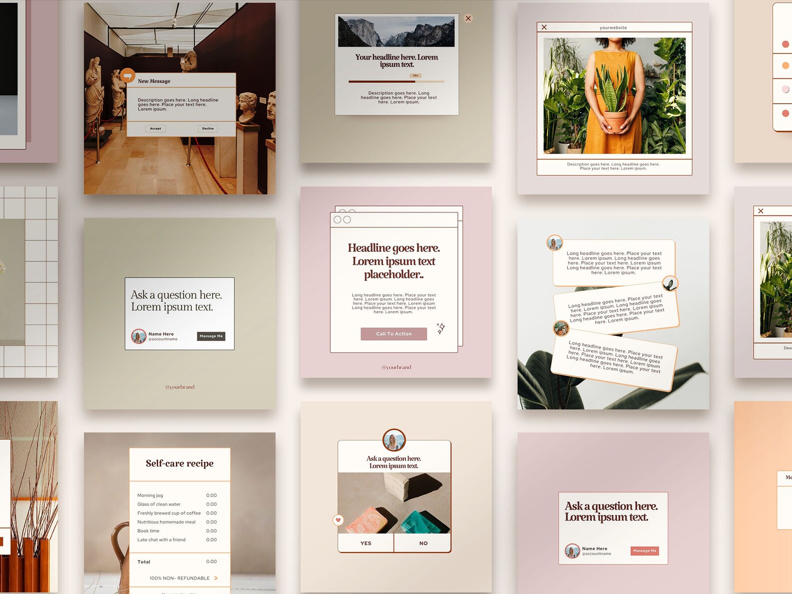 Instagram Notification Quotes Templates Post Girl Boss | Etsy