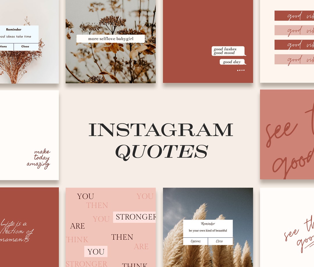 30 Instagram Quote Templates Bundle | Girl Boss Blogger Motivational ...