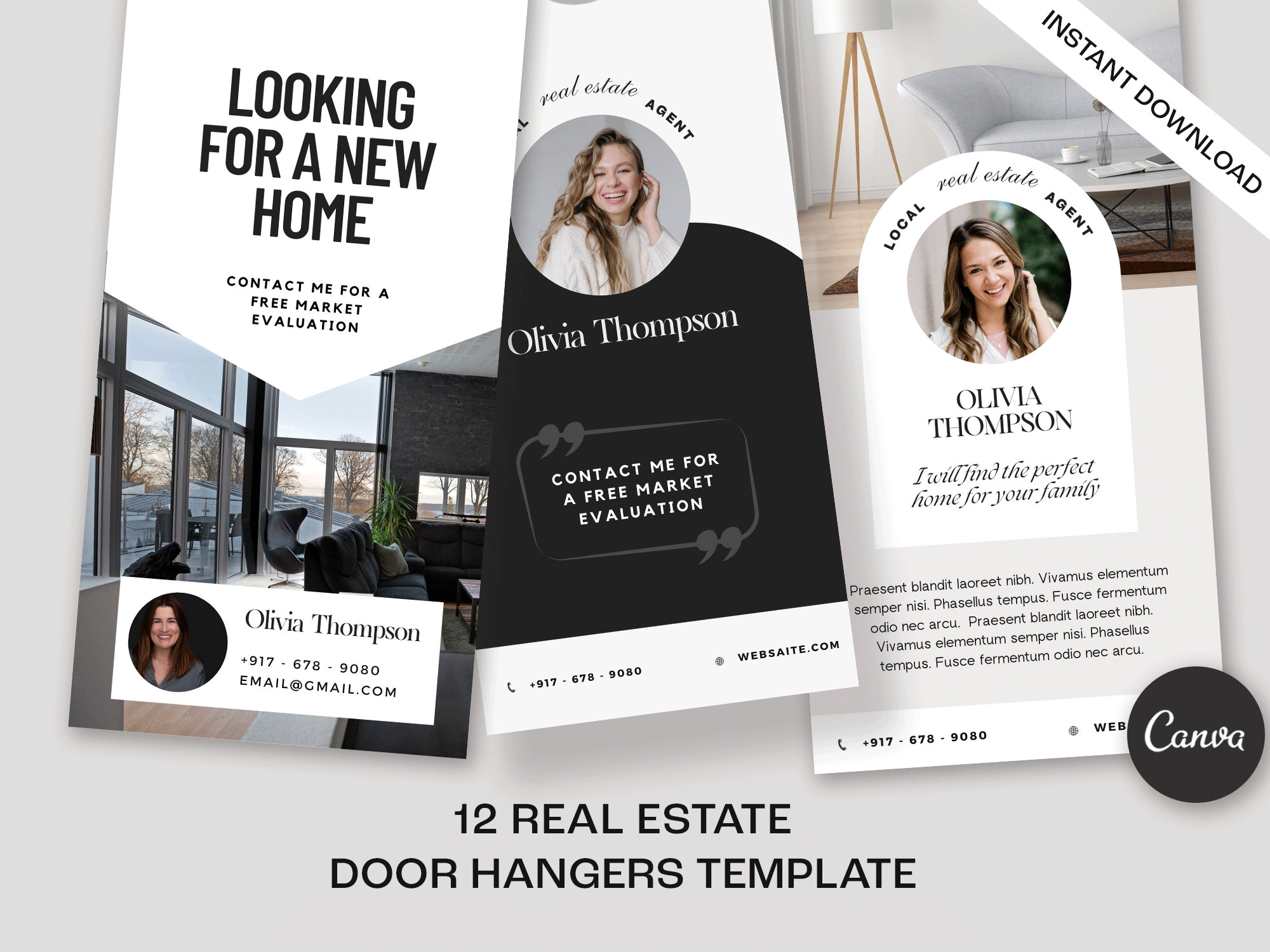 Real Estate Door Hanger | Realtor Door Knocker | Neighborhood Flyer ...
