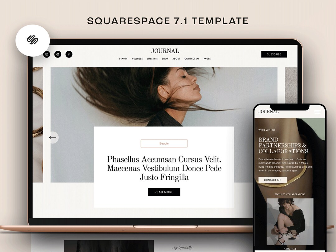 Squarespace 7.1 Website Template Blog | Blogger Web Template | Small ...
