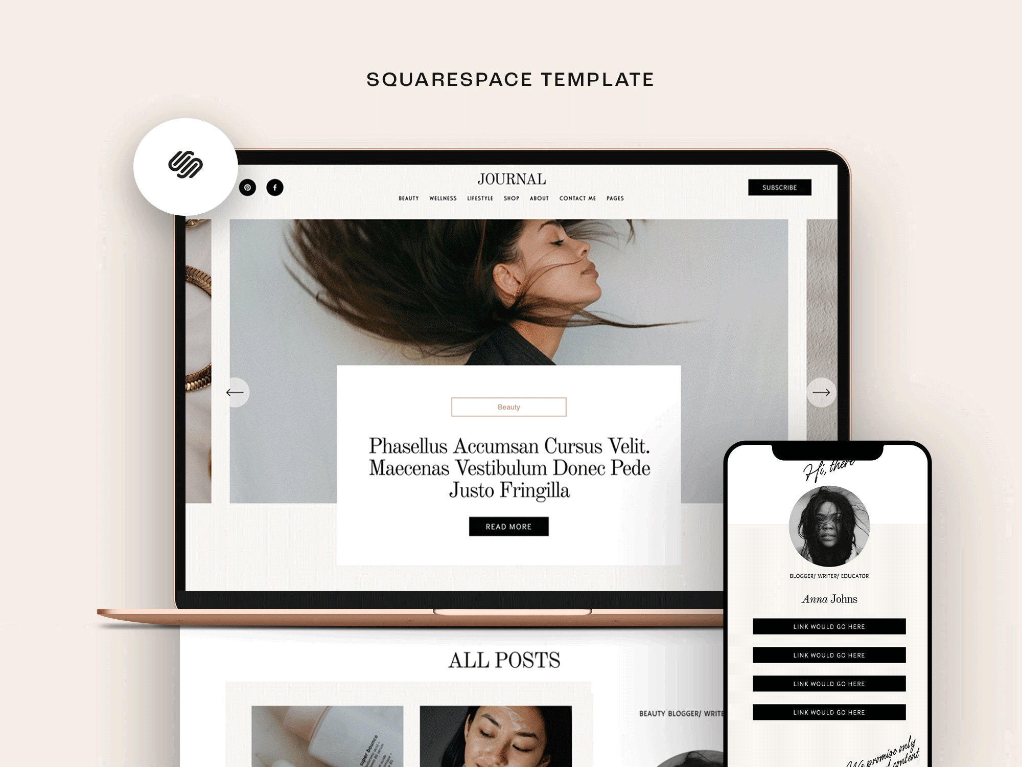 Squarespace 7.1 Website Template Blog | Blogger Web Template | Small ...