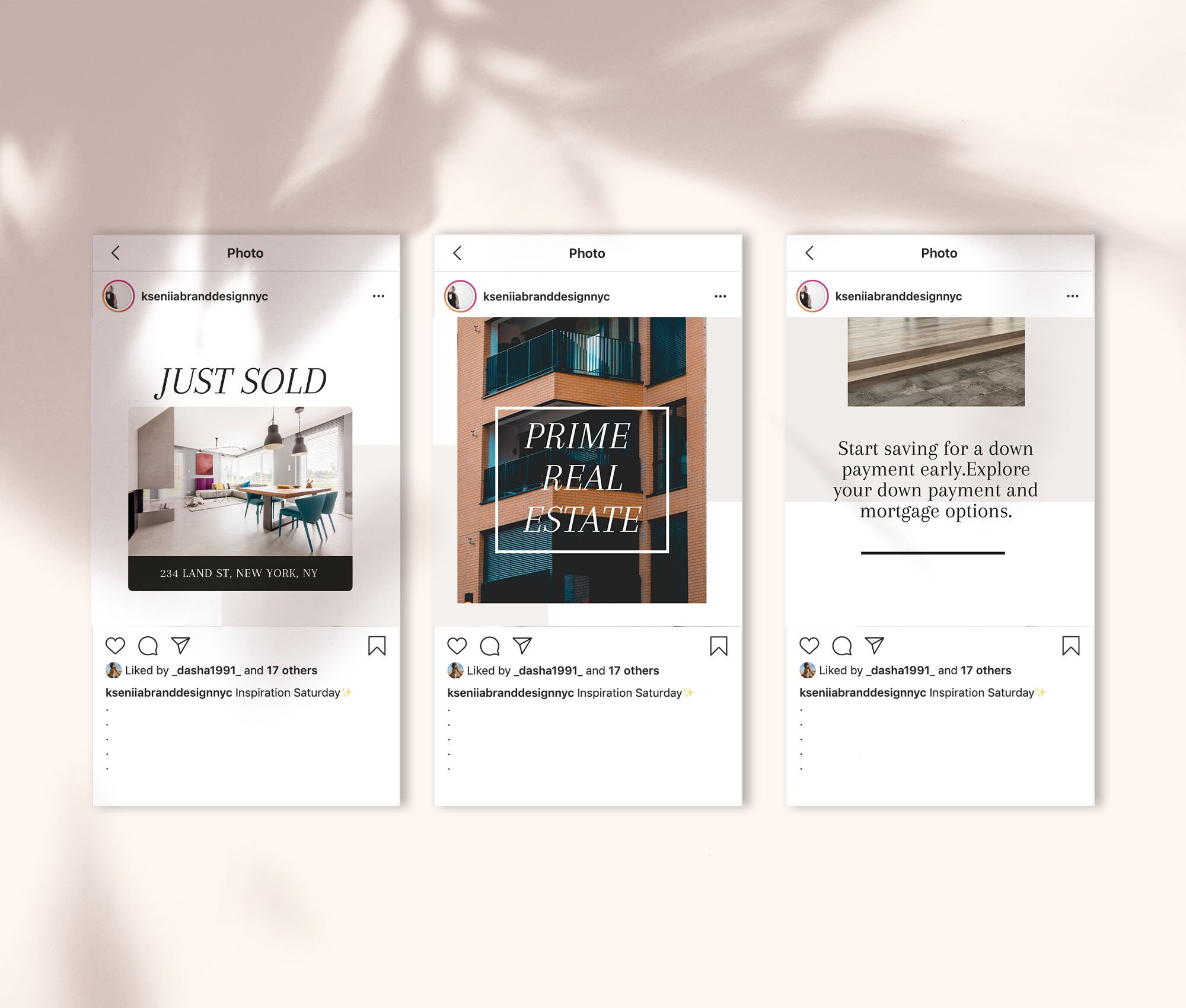 Real Estate Instagram Puzzle Grid Feed Template Layout Realtor Branding ...