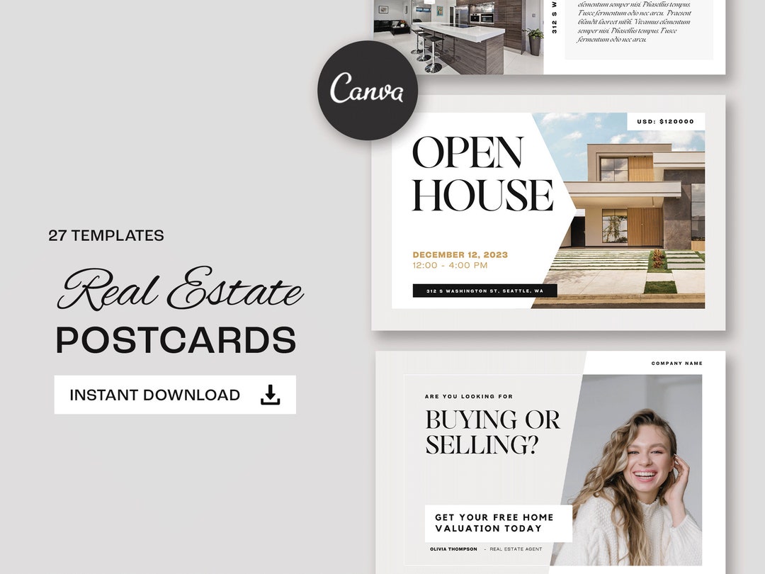 Realtor Postcard Canva Templates, Neighbor Introduction Postcard, Real ...