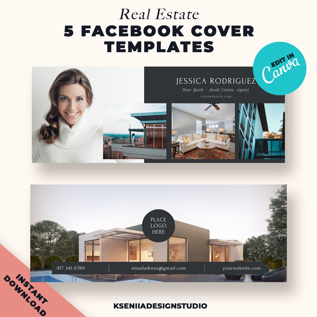 Realtor Facebook Cover Timeline Page Template | Real Estate Agent ...
