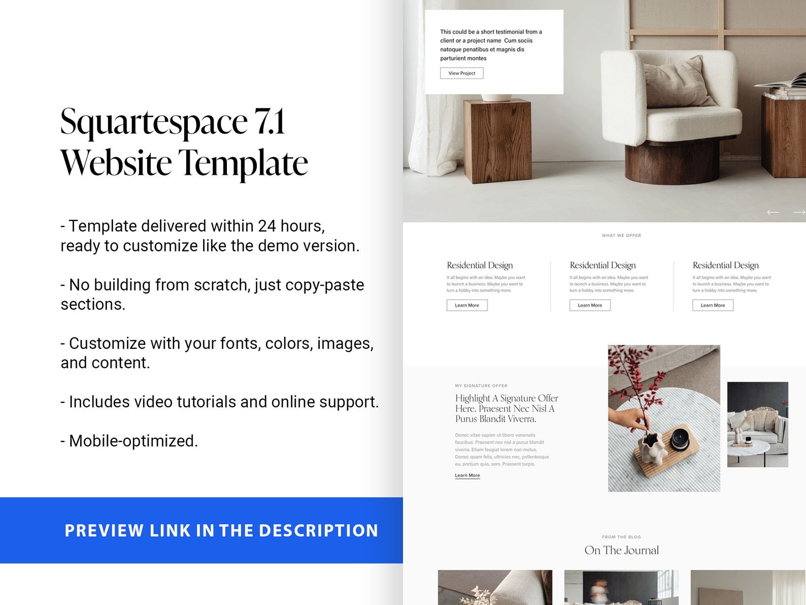 Website Template Squarespace Interior Designers/ Architect Responsive ...