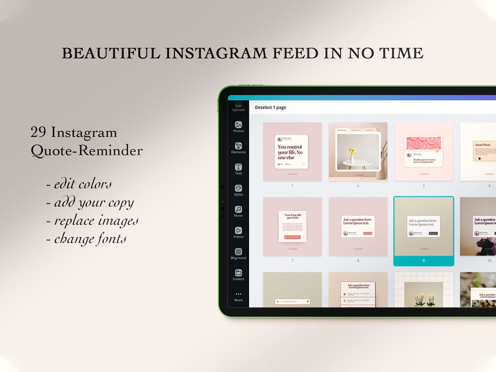 Instagram Notification Quotes Templates Post Girl Boss | Etsy