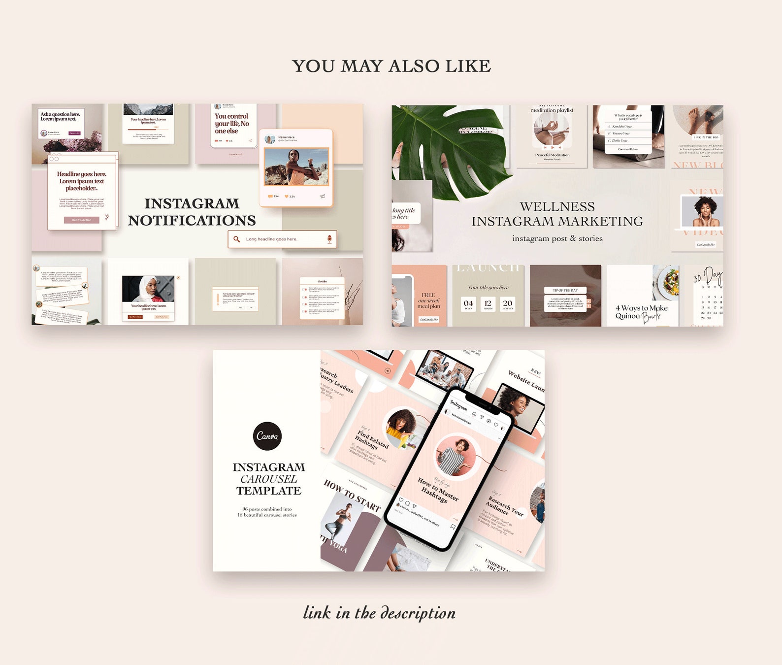 90 Instagram Post Templates | Product Based Business Social Media Feed ...