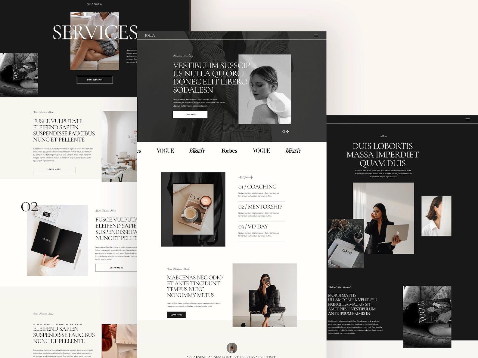 Squarespace 7.1 Website Template Layout / DIY Website Layout Templates ...