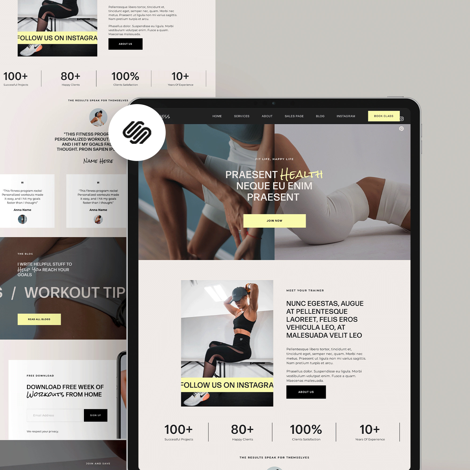 Website Template Squarespace 7.1, Fitness Membership, Sport, Gym Site ...