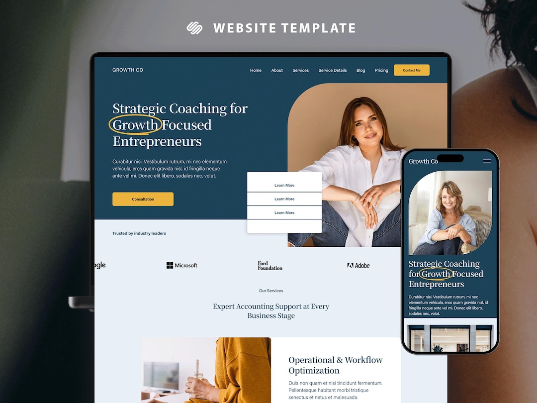 Coaching Squarespace 7.1 Website Template | Social Media Manager ...