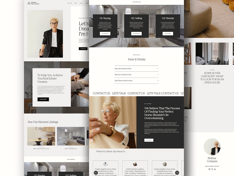 Real Estate Agent Website Template / Squarespace 7.1 Website | Luxury ...