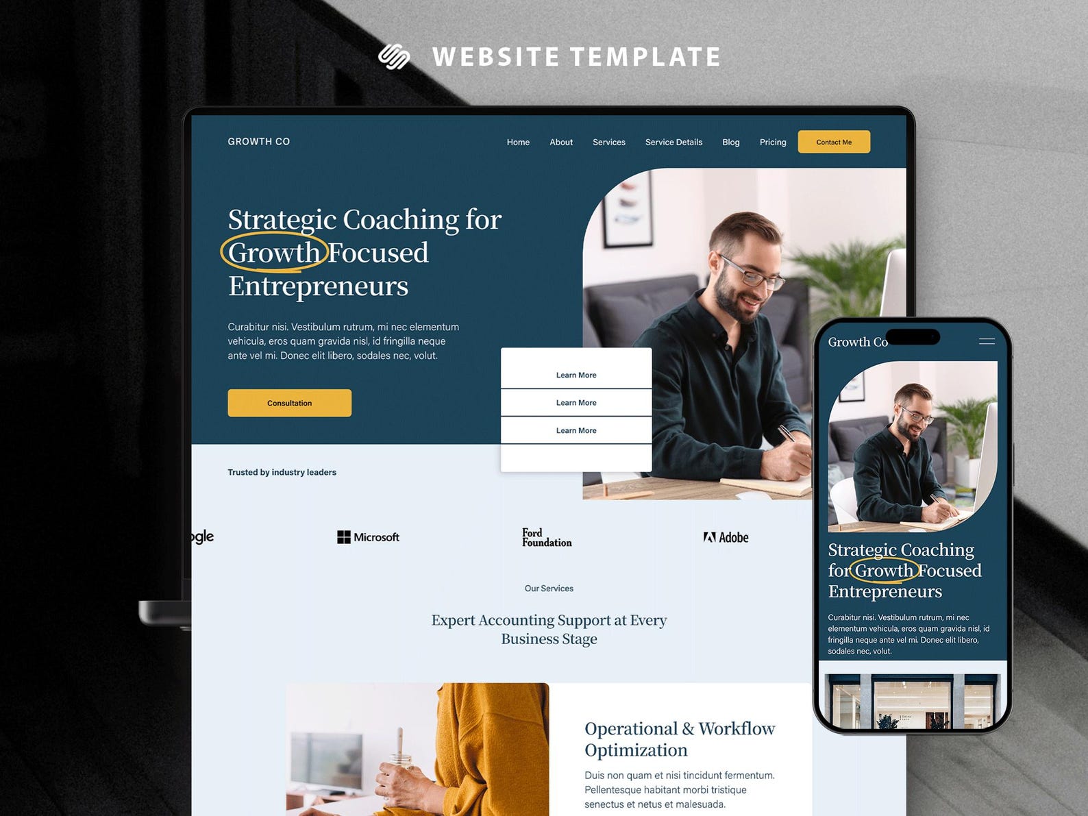 Coaching Squarespace 7.1 Website Template | Social Media Manager ...