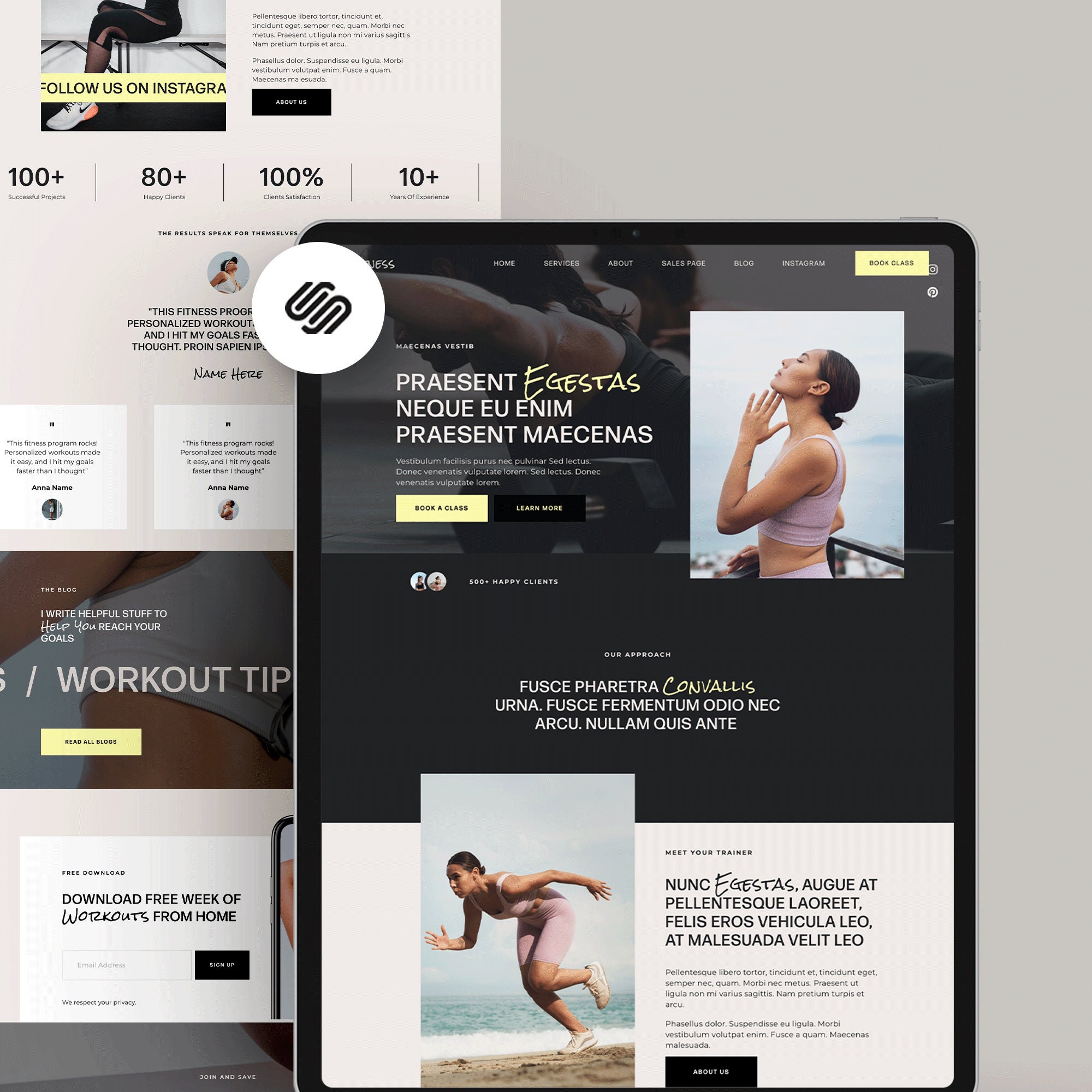 Website Template Squarespace 7.1, Fitness Membership, Sport, Gym Site ...