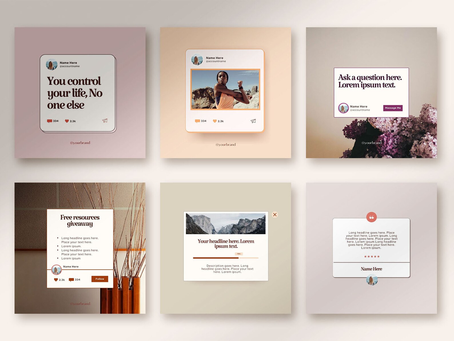 Instagram Notification Quotes Templates Post | Girl Boss Entrepreneur ...