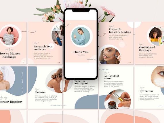 96 Beauty Spa Instagram Template Canva Social Media Post - Etsy
