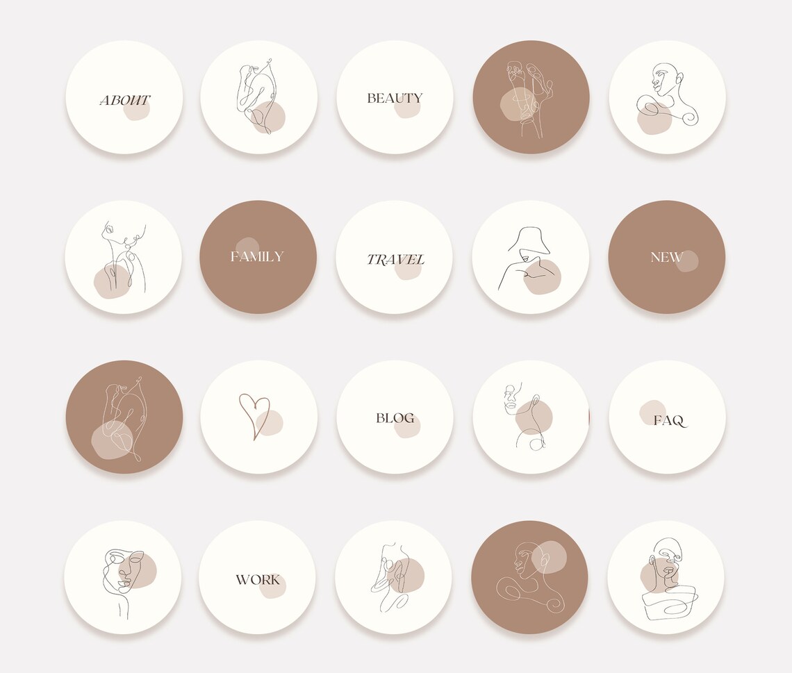 Boho Instagram Story Highlights Covers Minimalist Social - Etsy