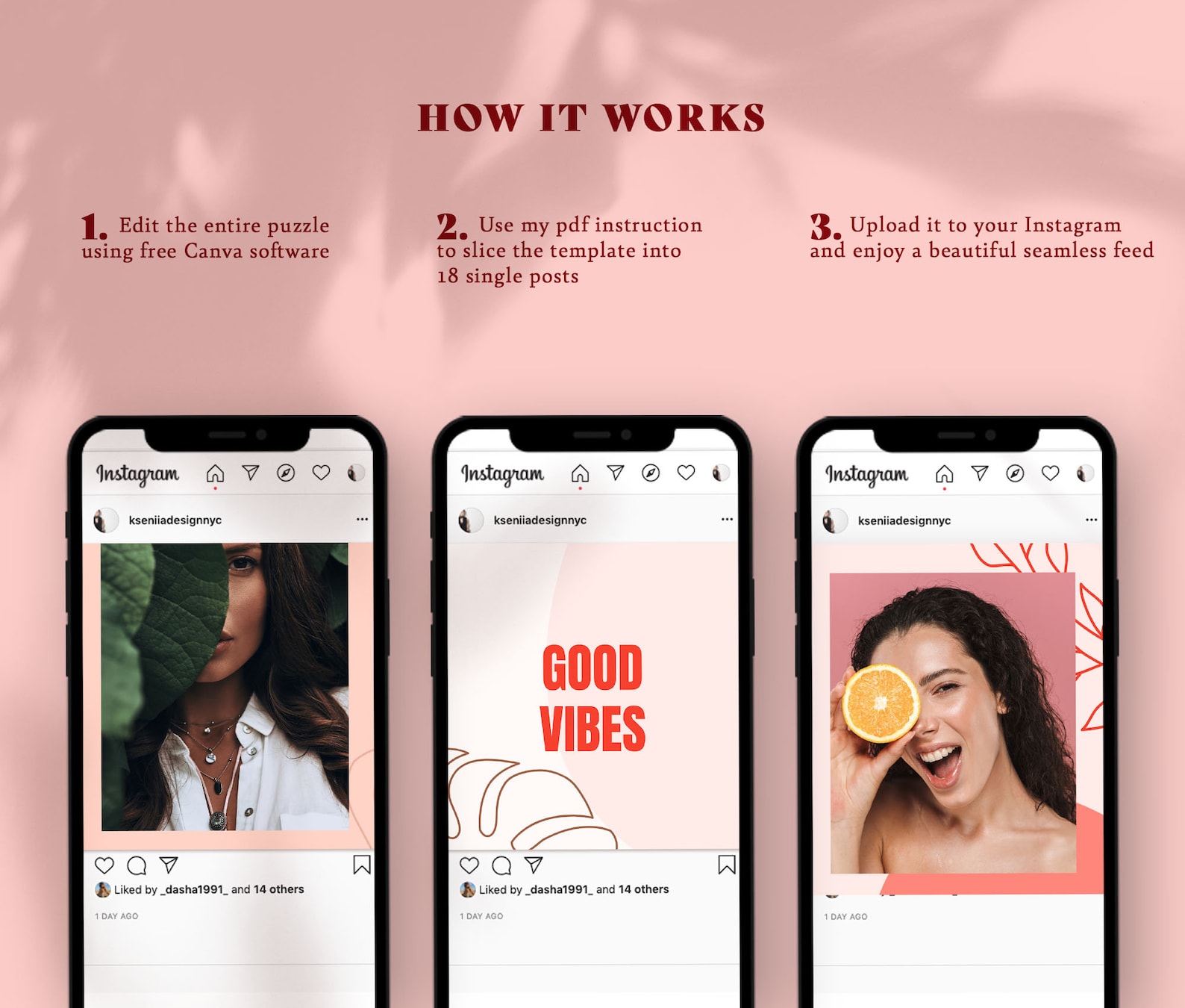Esthetician Instagram Puzzle Grid Feed Template Layout Beauty Canva ...