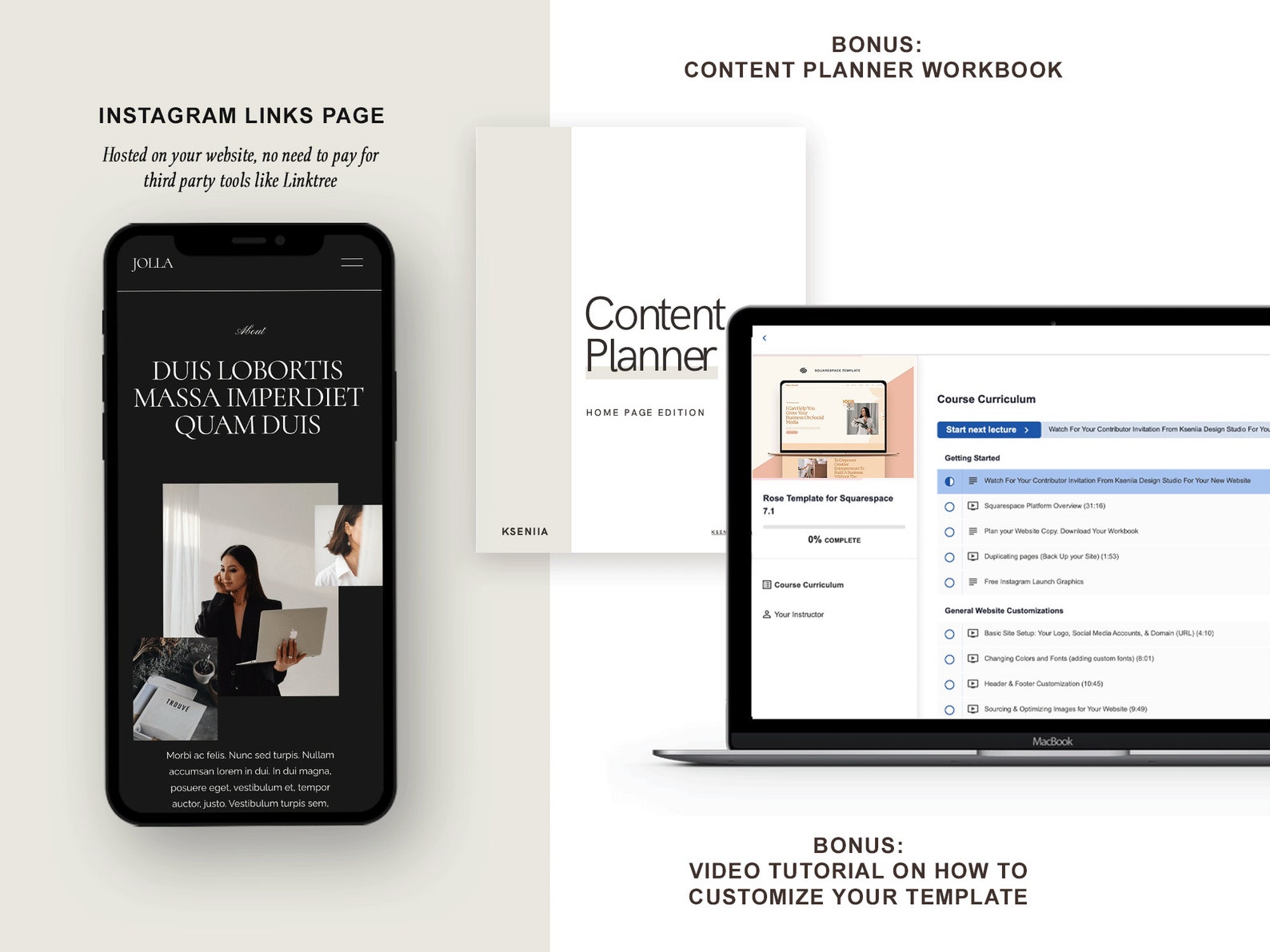 Squarespace 7.1 Website Template Layout / DIY Website Layout - Etsy