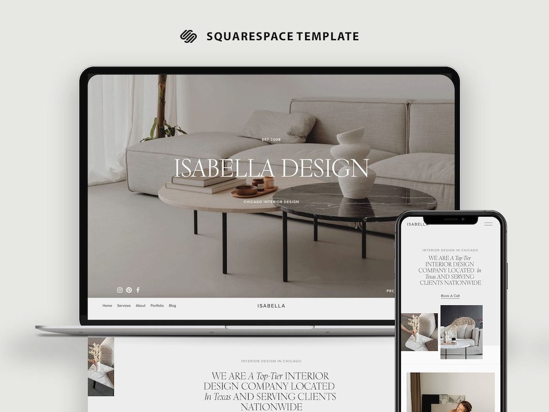 Website Template Squarespace Interior Designers/ Architect Responsive ...