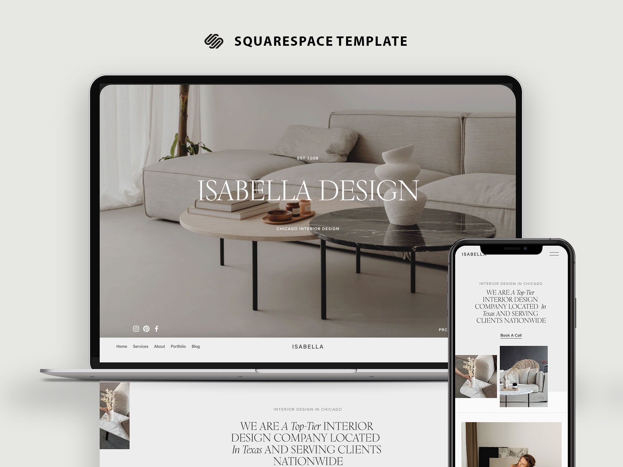 Website Template Squarespace Interior Designers/ Architect Responsive ...