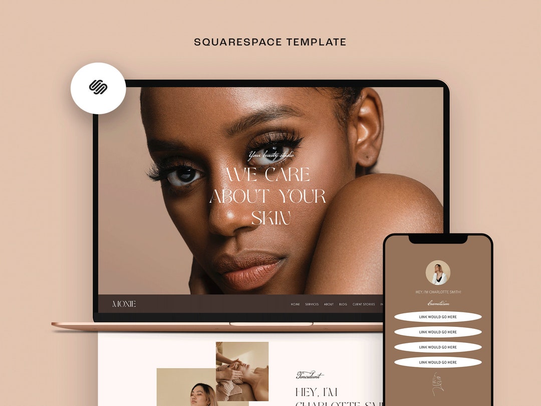 Beauty Salon Squarespace Website Template, Feminine Spa Esthetician ...