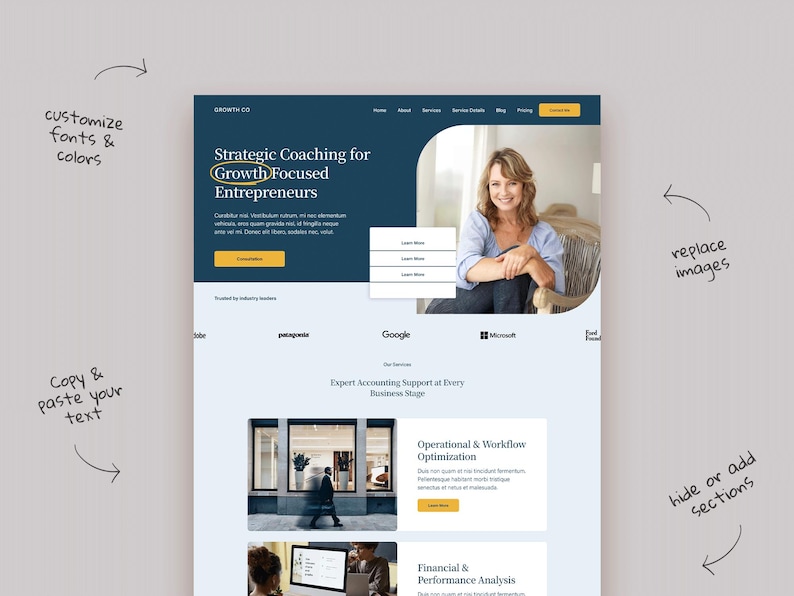 Coaching Squarespace 7.1 Website Template | Social Media Manager ...