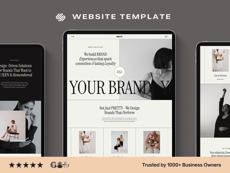 Squarespace 7.1 Website Template for Portfolio Modern Website Template ...