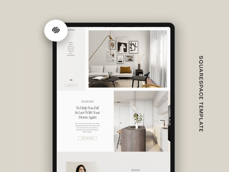 Website Template Squarespace Interior Designer / Architect - Etsy