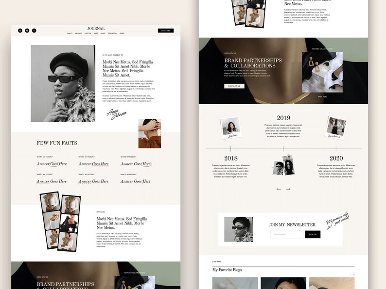 Squarespace 7.1 Website Template Blog Blogger Web Template - Etsy