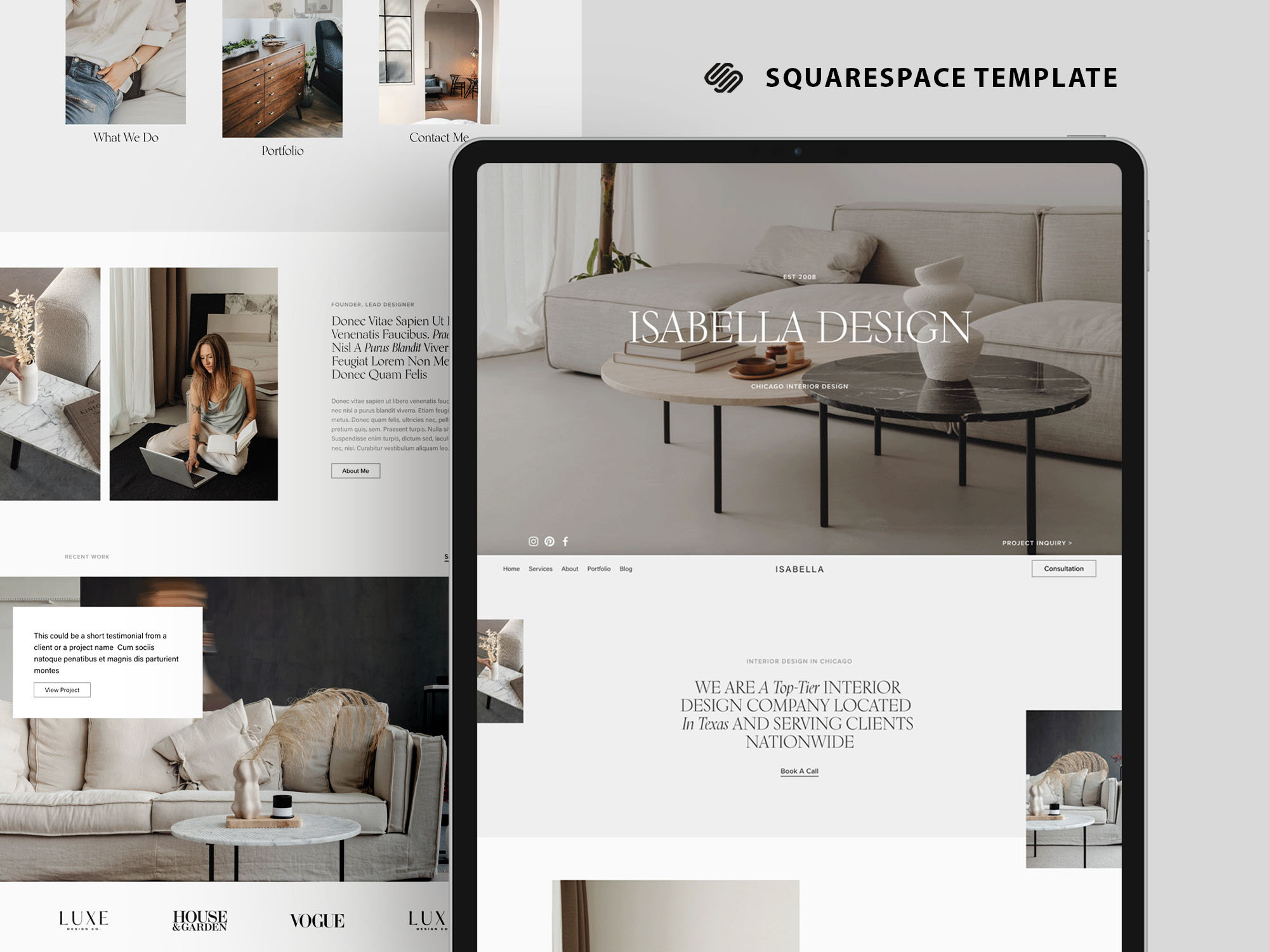 Website Template Squarespace Interior Designers/ Architect Responsive ...