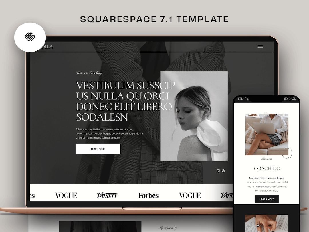 Luxury Squarespace 7.1 Website Template / DIY Website Layout Templates ...