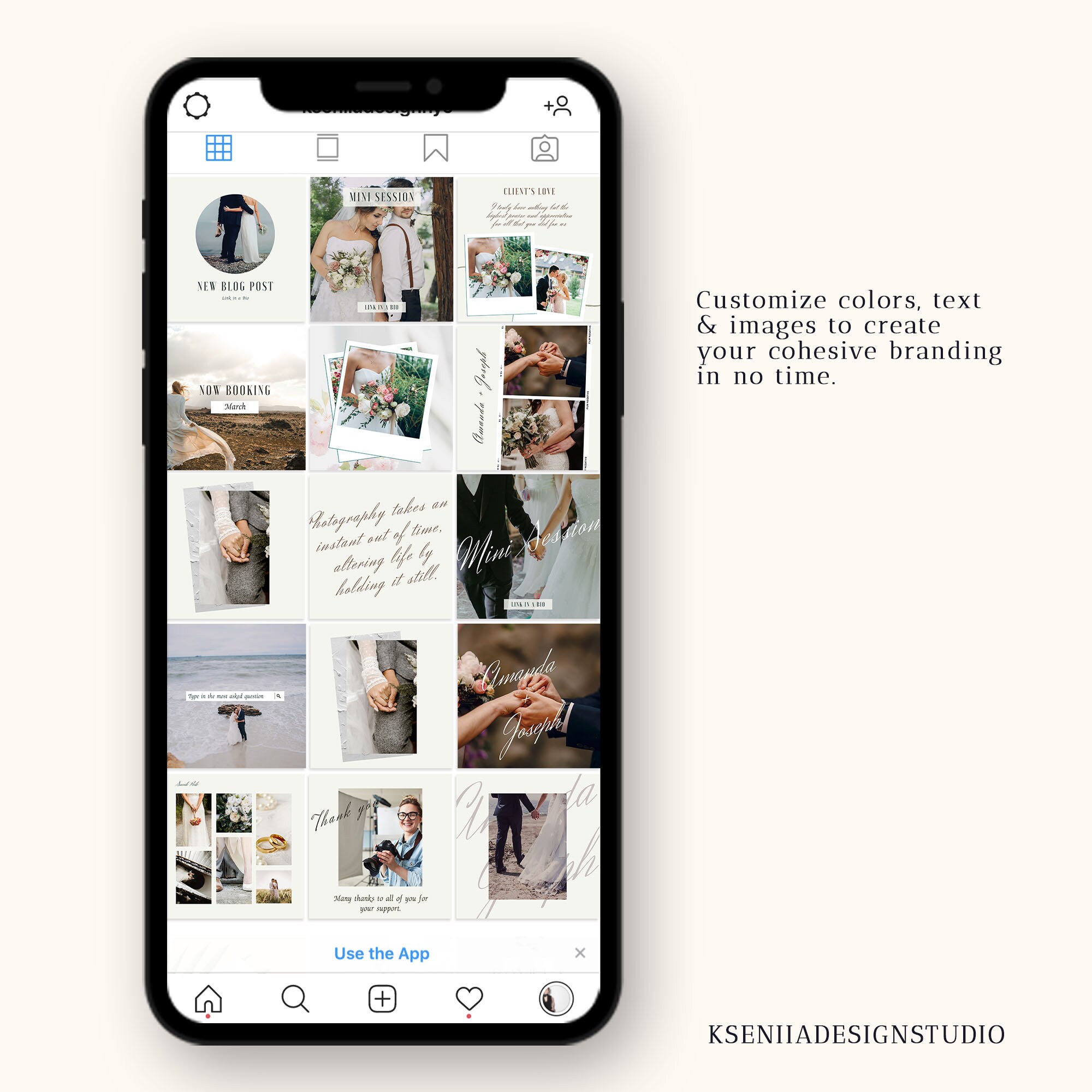 Instagram Template Post and Stories Pack Photography Marketing - Etsy
