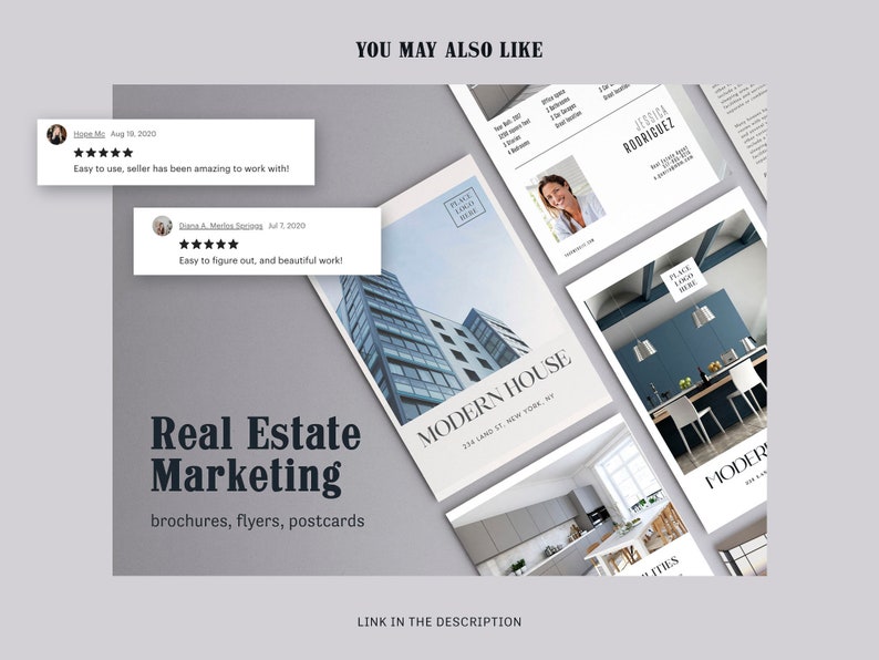 Real Estate Instagram Puzzle Grid Feed Template Layout Realtor Branding ...