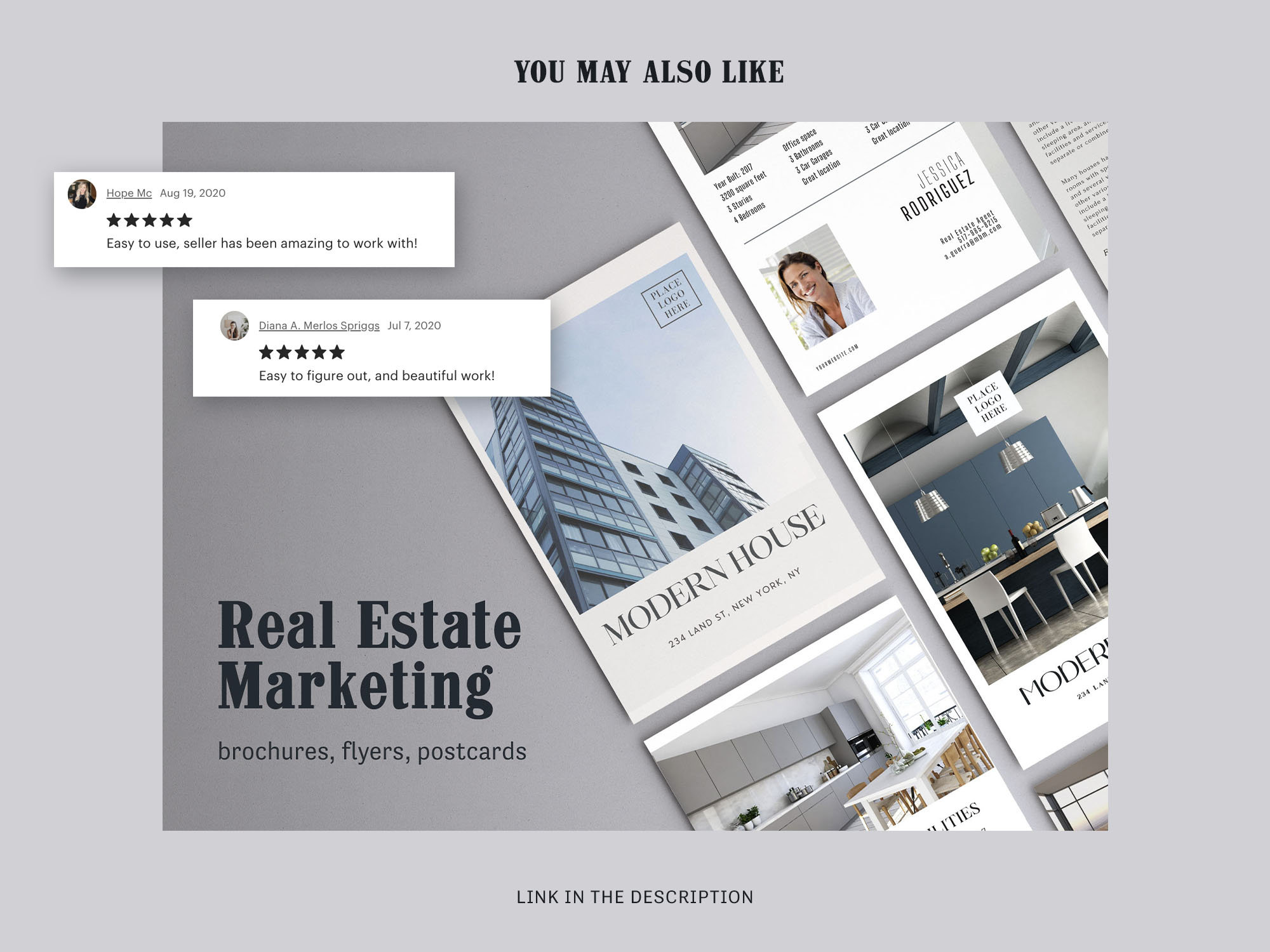 Real Estate Instagram Puzzle Grid Feed Template Layout Realtor Branding ...