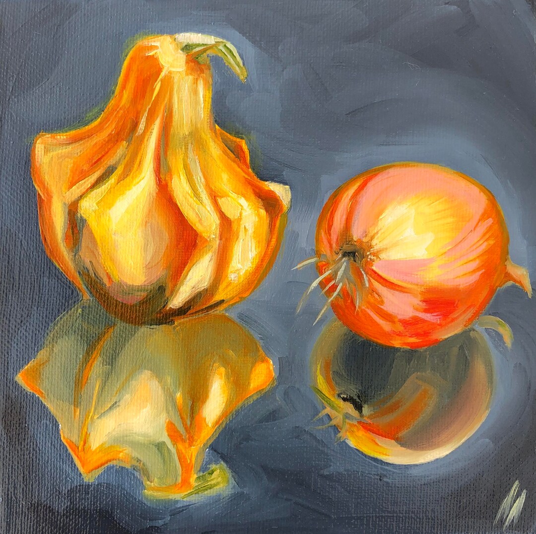 Still Life "pumpkin 3" Original Oil Painting, Home Wall Decor, Kitchen ...