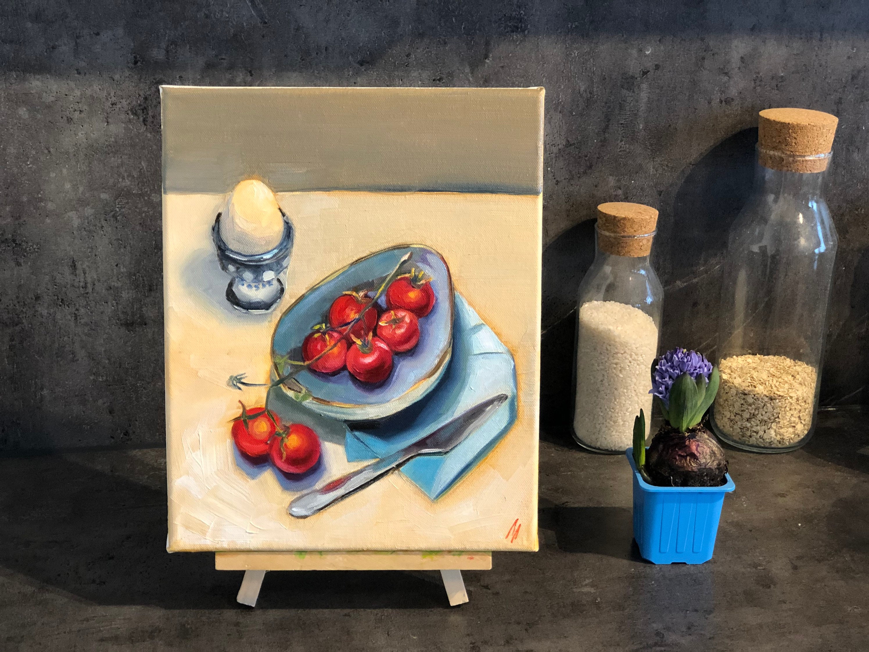 Still life Healthy breakfast Original Oil painting, Home Wall Decor ...