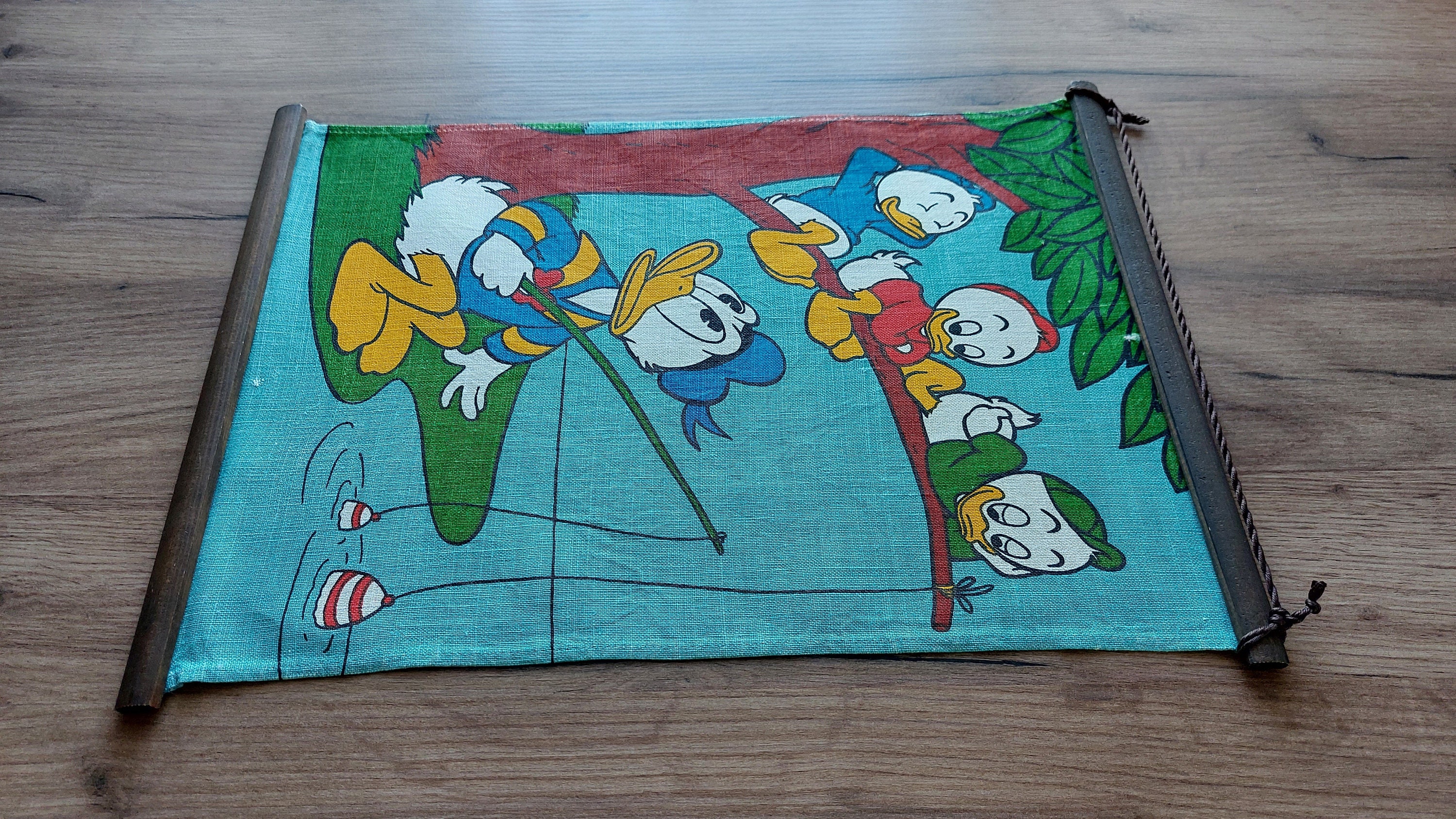Vintage Donald Duck With Kids Fishing Wall Hanging , Vintage Donald ...
