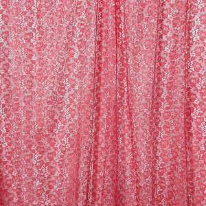 2 Pieces Vintage Large Red Net Curtains / Red Net Curtains / Red ...