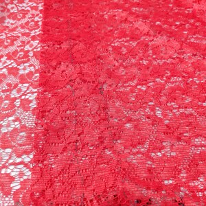 2 Pieces Vintage Large Red Net Curtains / Red Net Curtains / Red ...