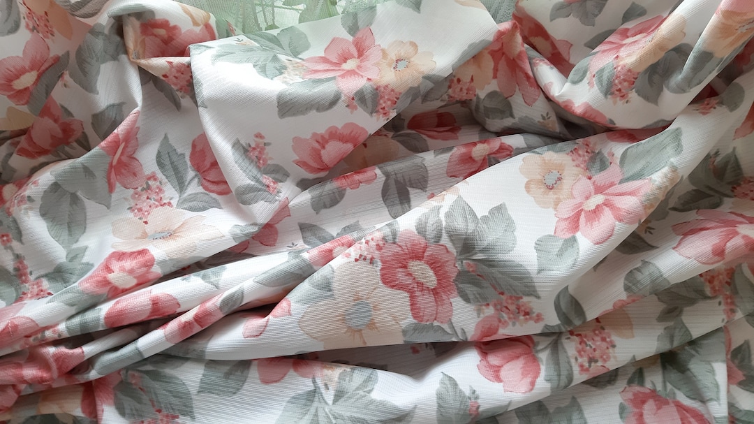 2 pezzi grandi tende floreali vintage, pannelli per tende, pannelli per ...