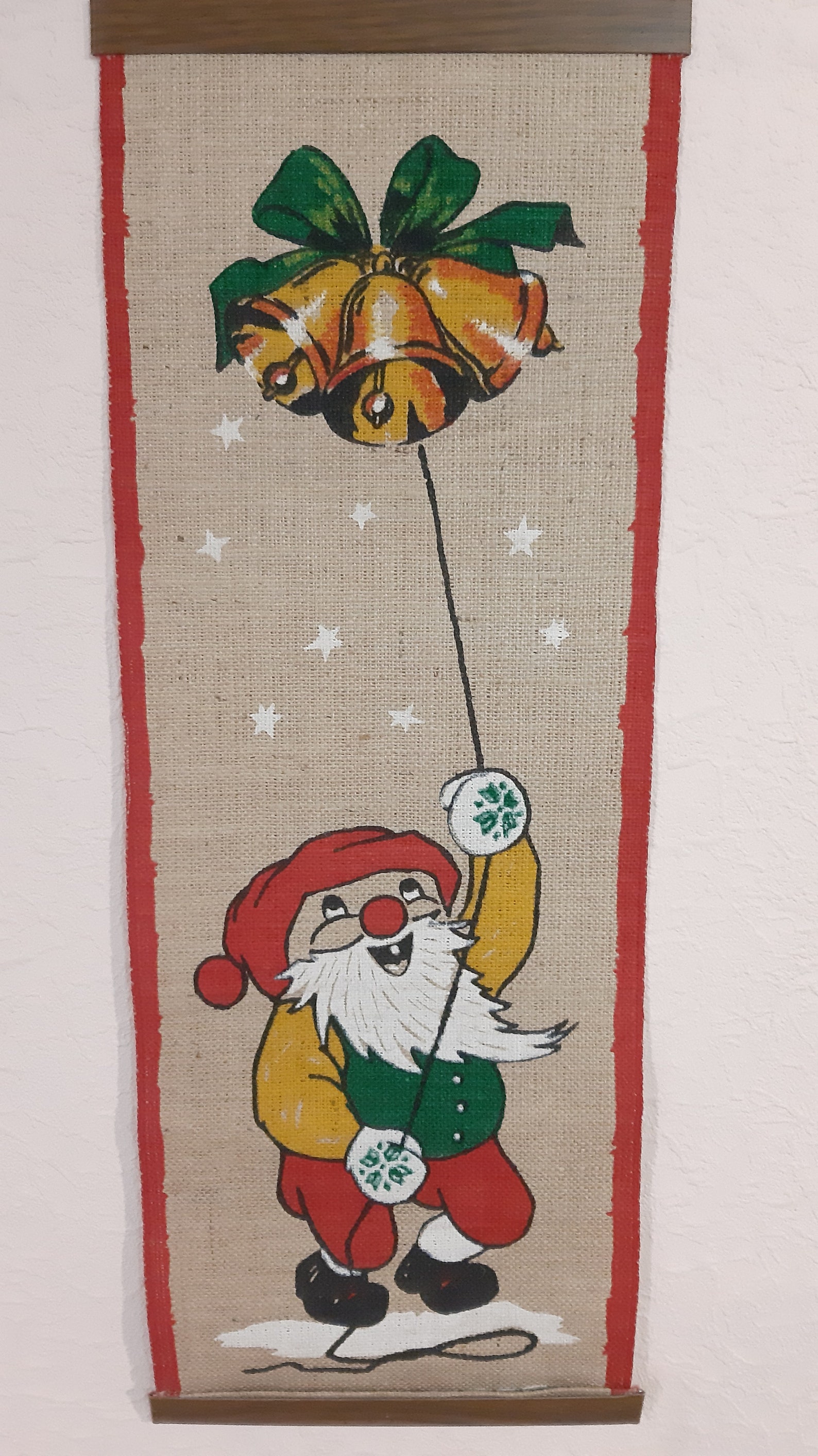 Handmade Christmas Wall Hanging Vintage Christmas Linen - Etsy