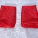 2 Pieces Vintage Large Red Net Curtains / Red Net Curtains / Red ...