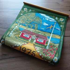 Collectible 1975 Year Calendar, Vintage Sweden Almedahls Calendar ...